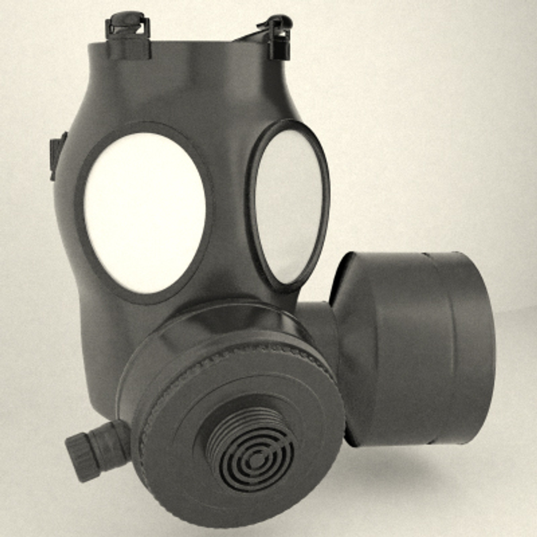 3d model of gas mask