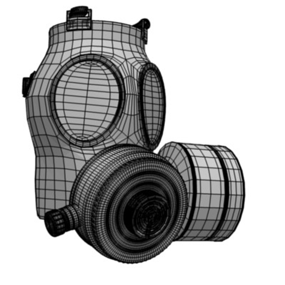 3d model of gas mask