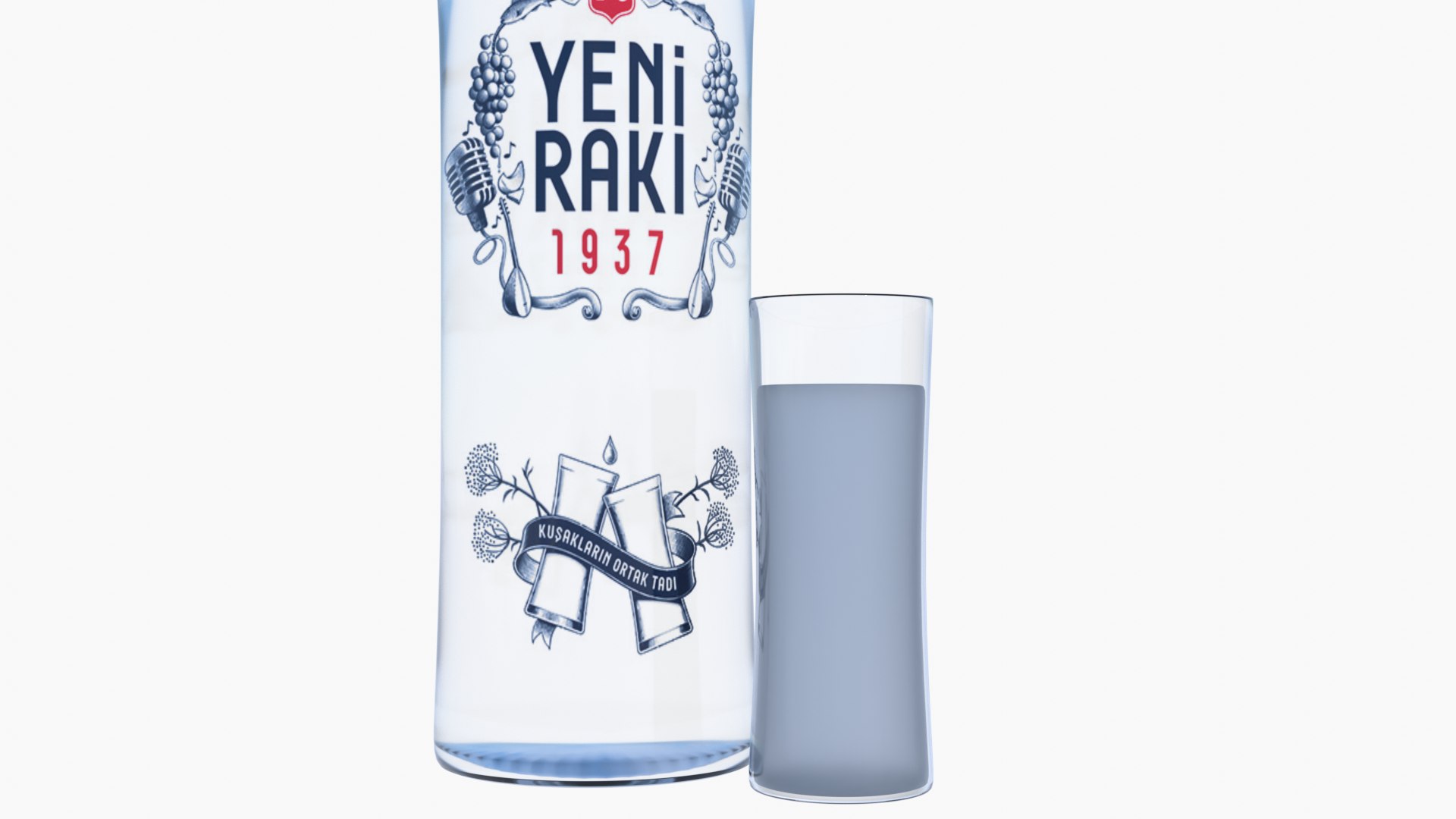 Yeni Raki And Glass 3D Model - TurboSquid 2202413