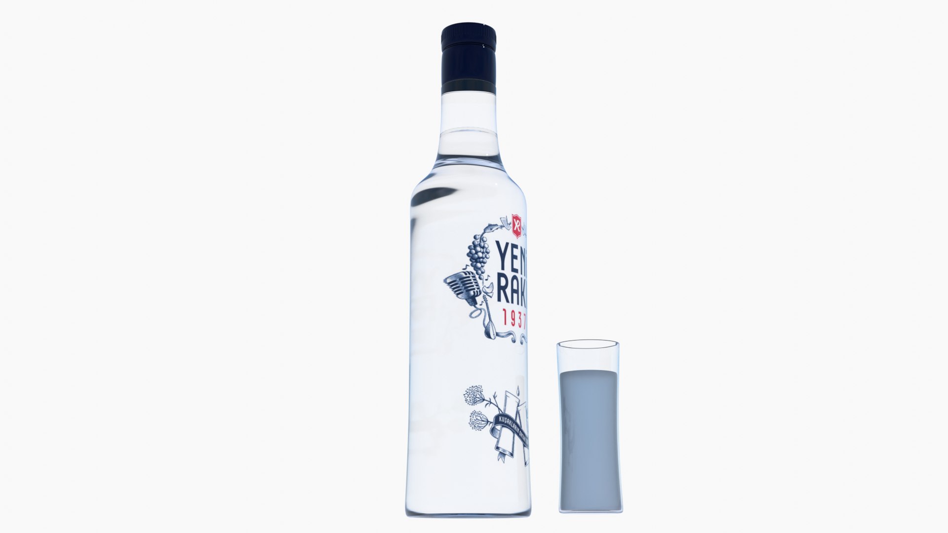 Yeni Raki And Glass 3D Model - TurboSquid 2202413