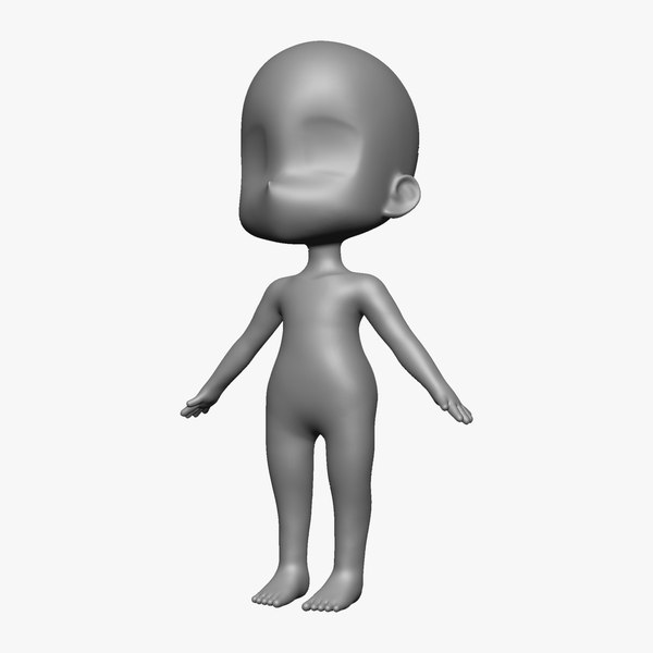 modelo 3d Chibi Anime Base Mesh - TurboSquid 2056328