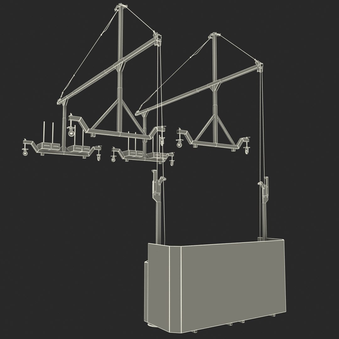 Window Cleaning Machine Gondola 3d Max