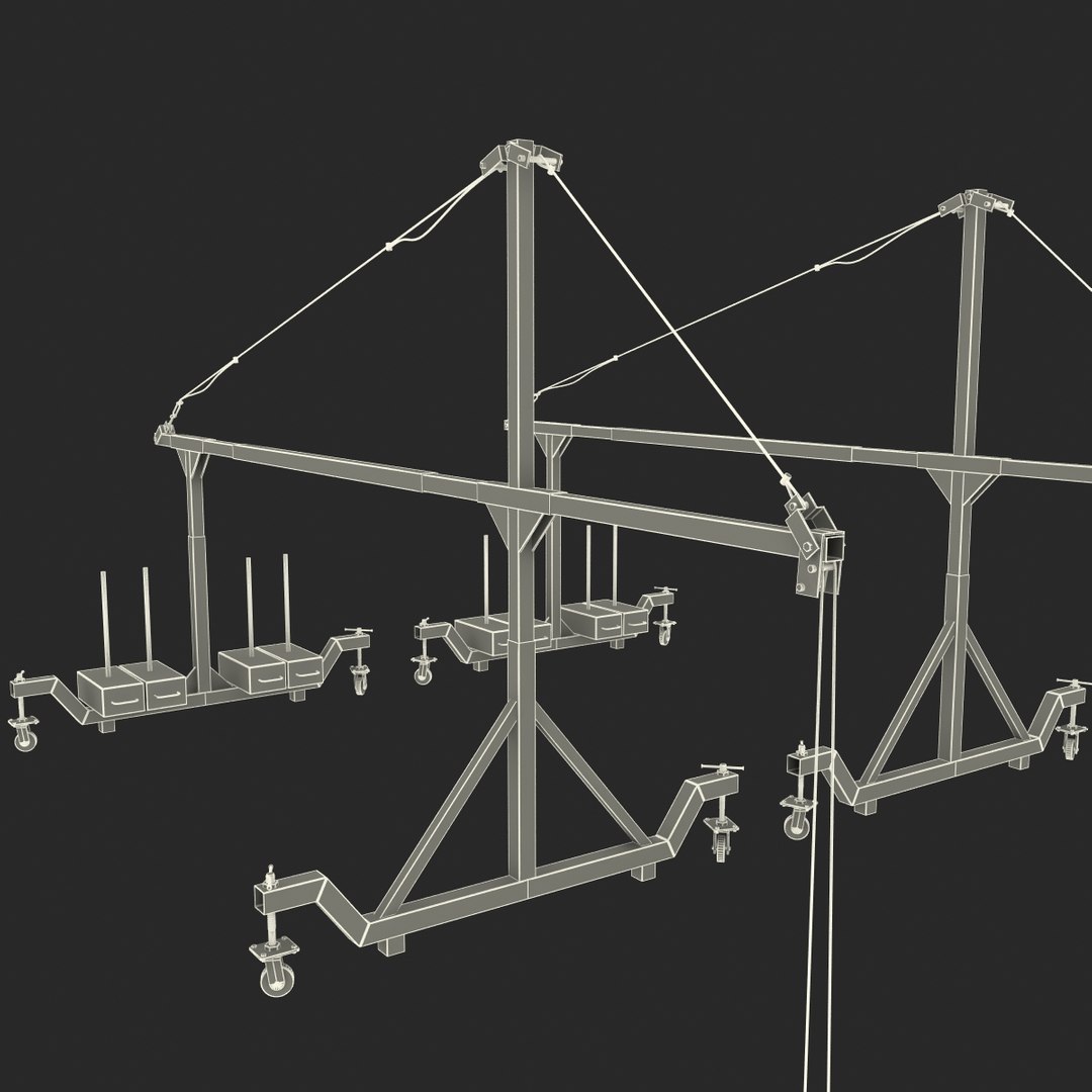 Window Cleaning Machine Gondola 3d Max