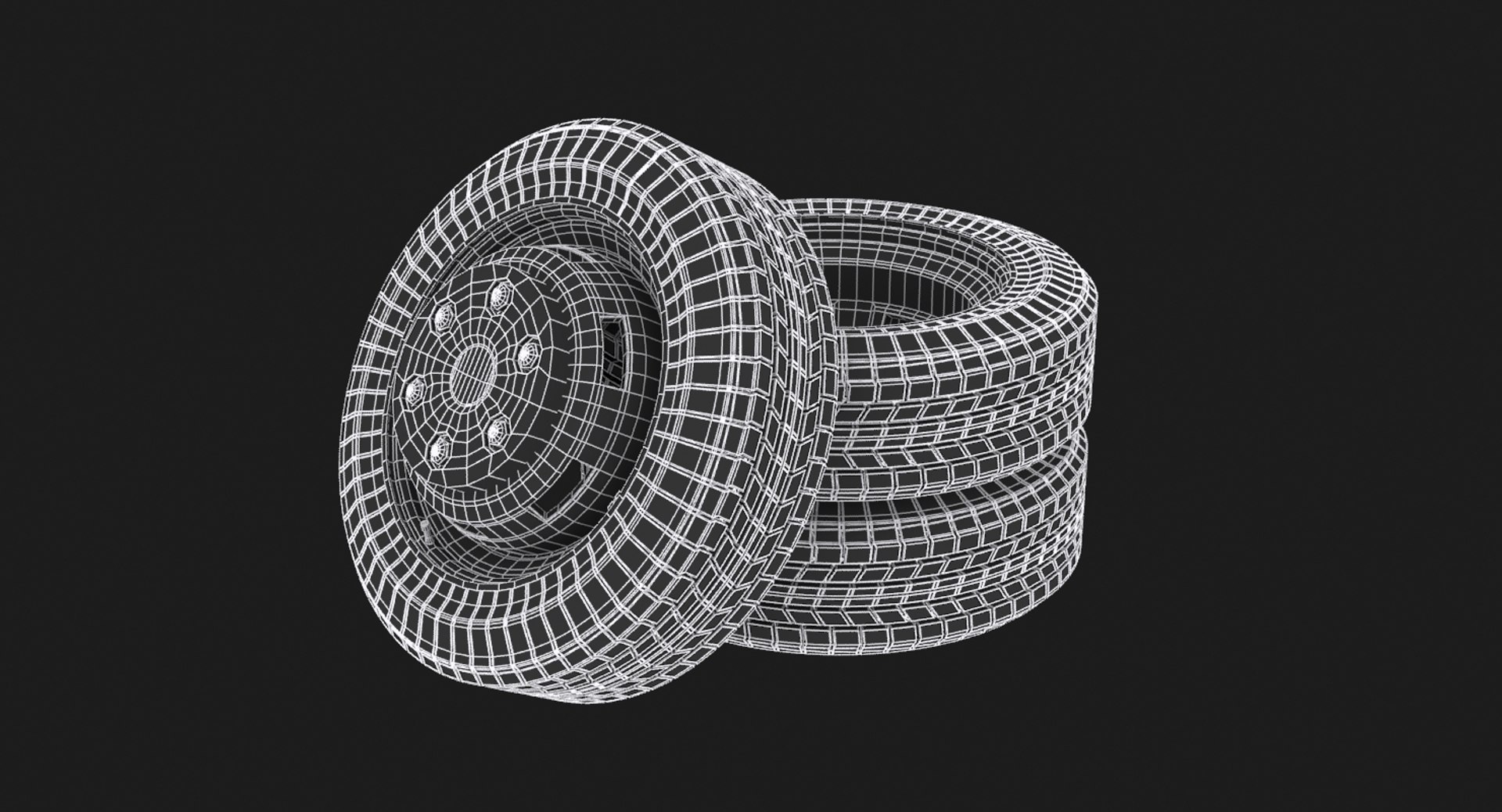 3d Model Truck Wheels