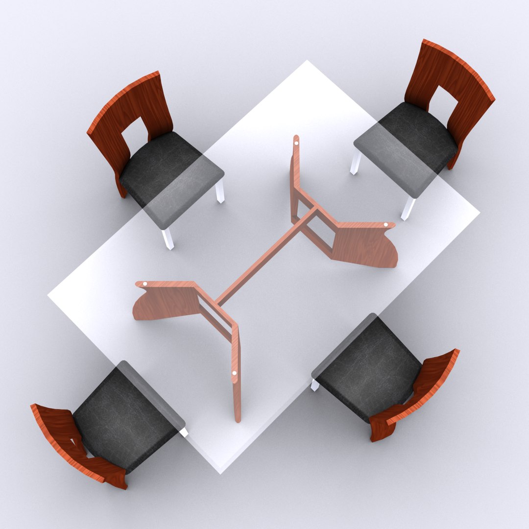 3ds Max Modern Dining Room Set