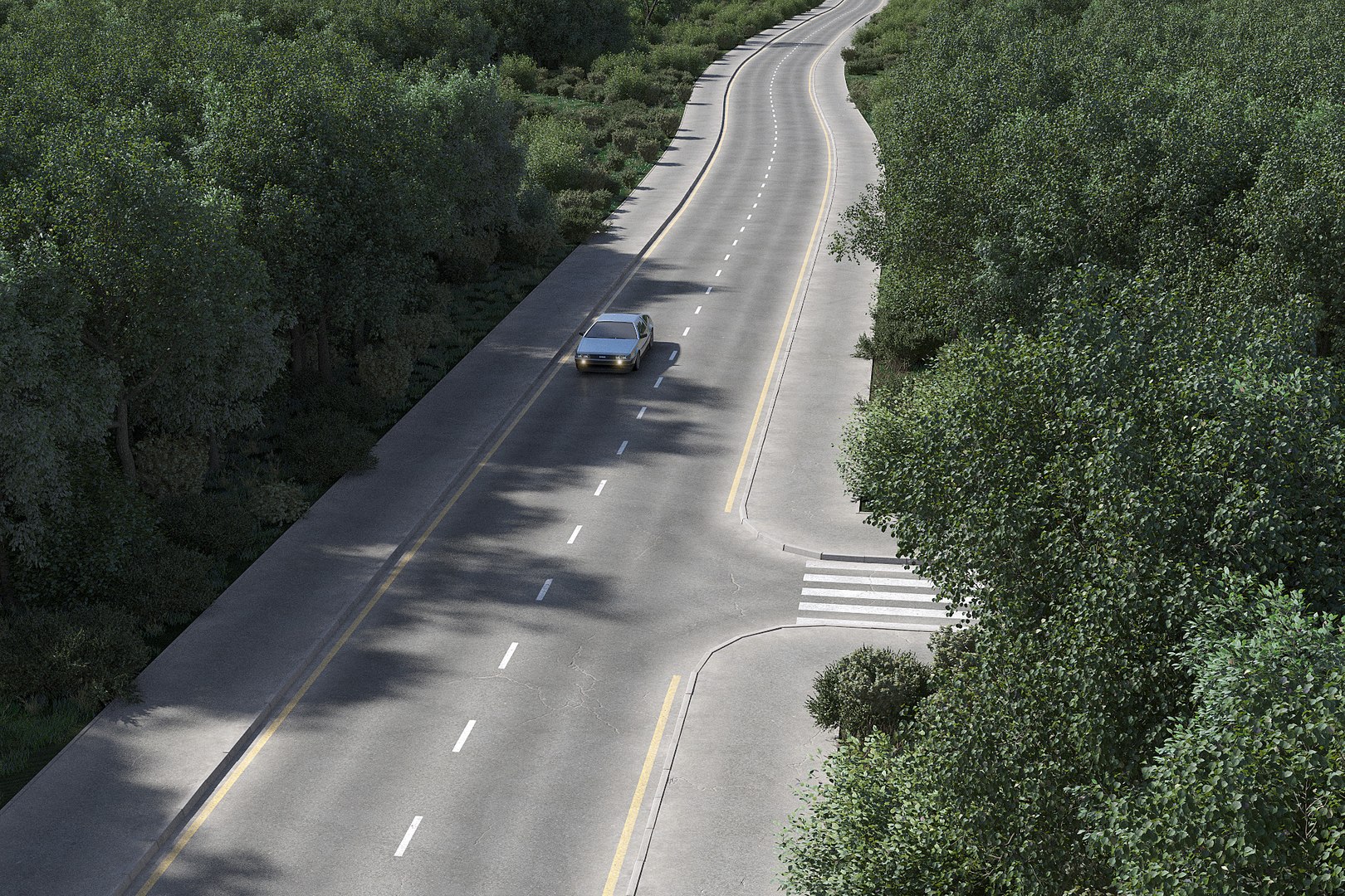 Road Universal Asphalt 3d Model