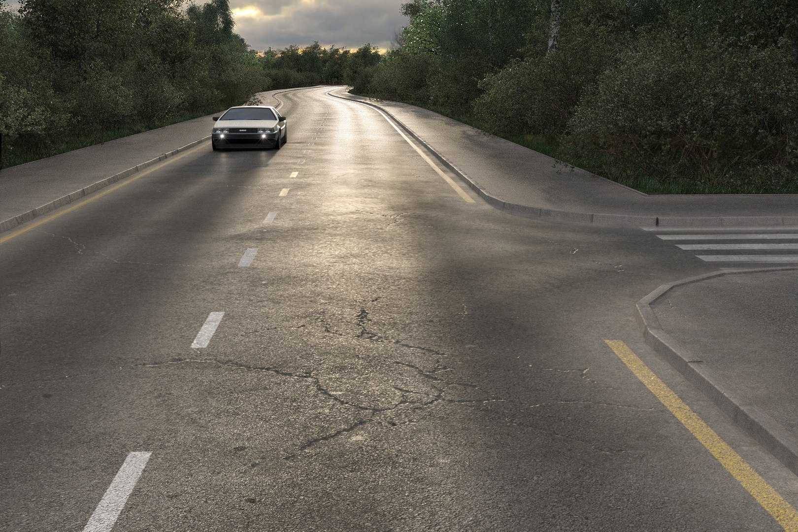 Road Universal Asphalt 3d Model