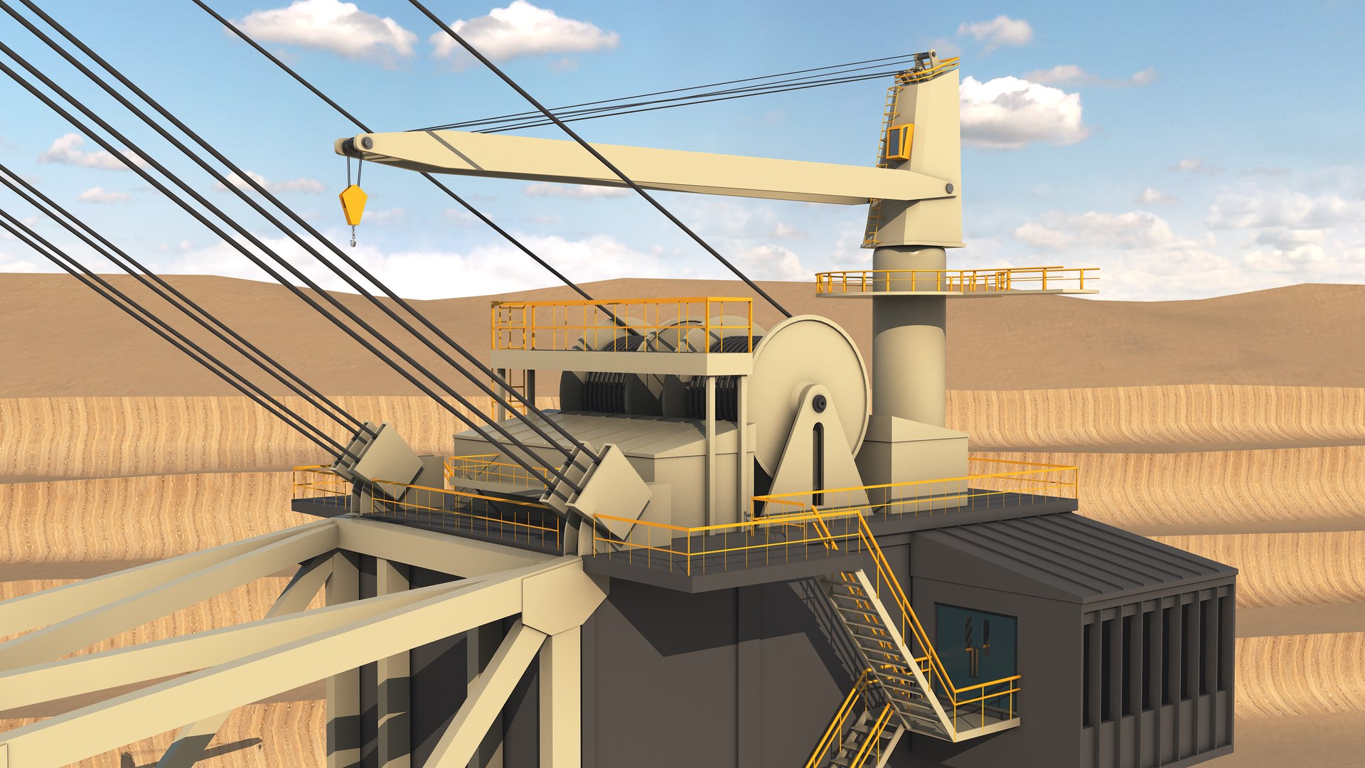 3D model Mining and Open-Pit Mining - TurboSquid 2138347