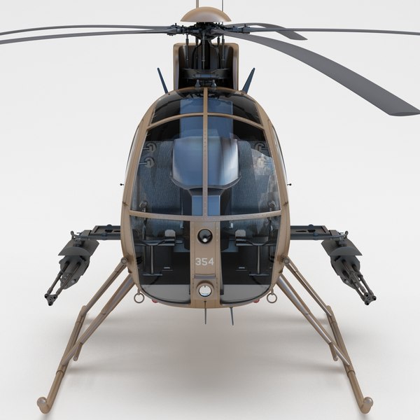 ah-6 little bird helicopter 3d model