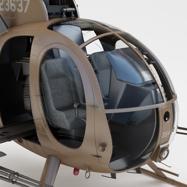 ah-6 little bird helicopter 3d model