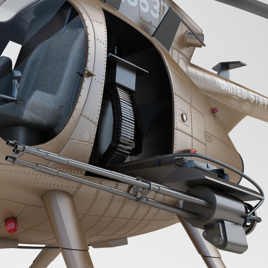 ah-6 little bird helicopter 3d model