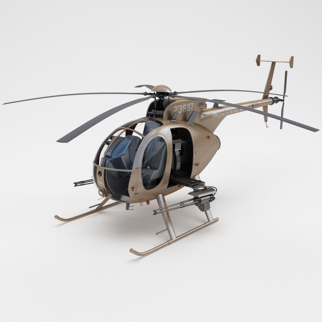 ah-6 little bird helicopter 3d model