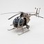 Ah-6 Little Bird Helicopter 3d Model