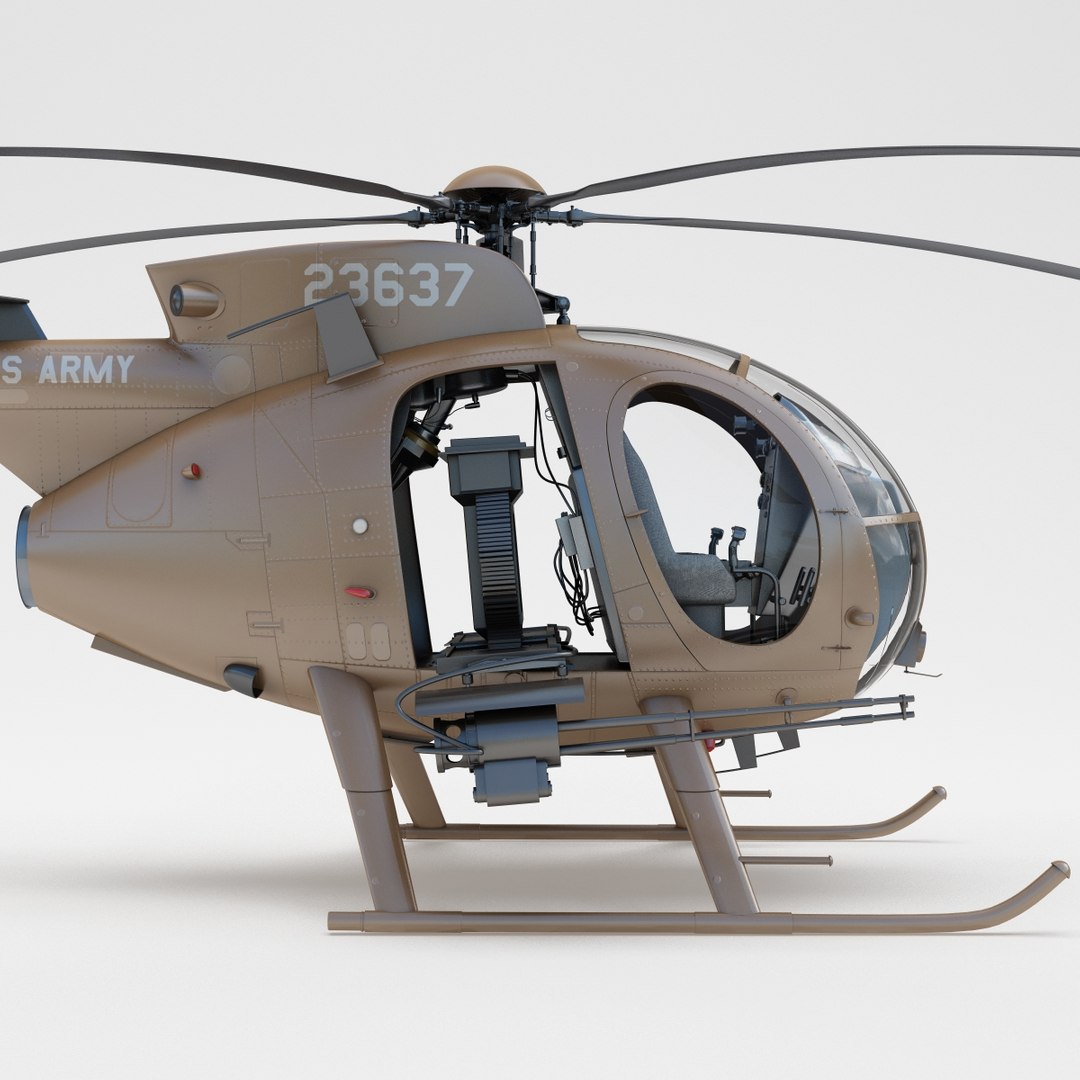 ah-6 little bird helicopter 3d model