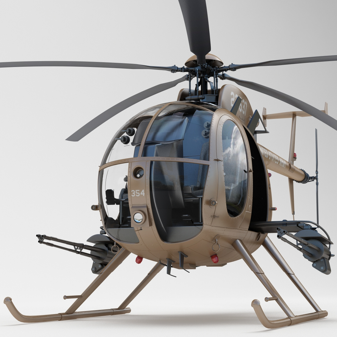 ah-6 little bird helicopter 3d model