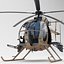 Ah-6 Little Bird Helicopter 3d Model