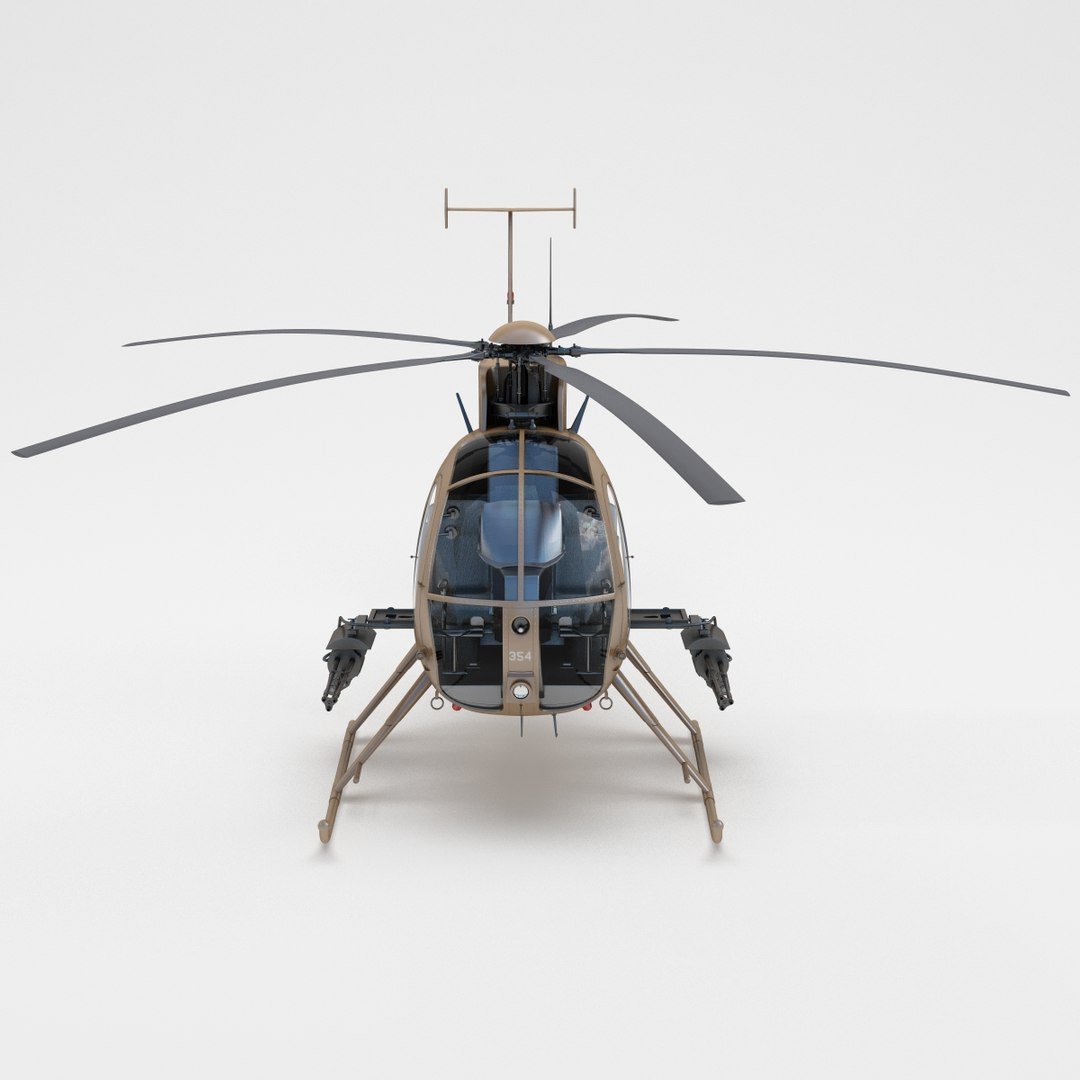 ah-6 little bird helicopter 3d model