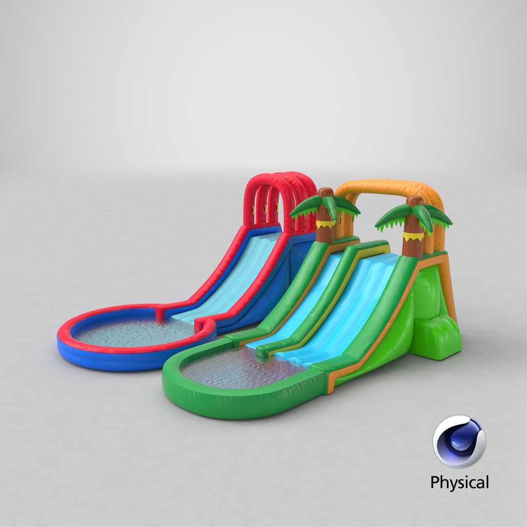 Two Inflatable Water Slides 3D - TurboSquid 1941390