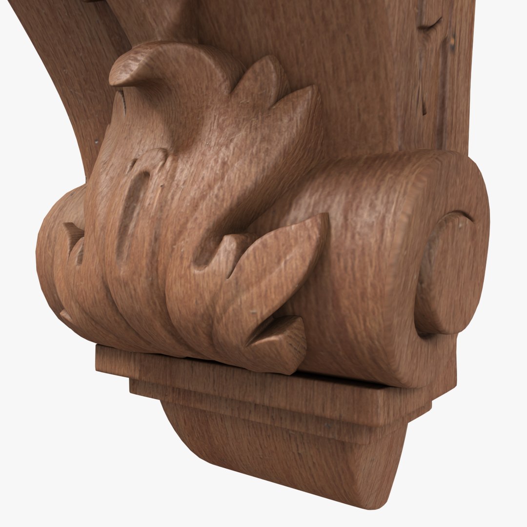 3D Wood Corbel Decoration - TurboSquid 1599576