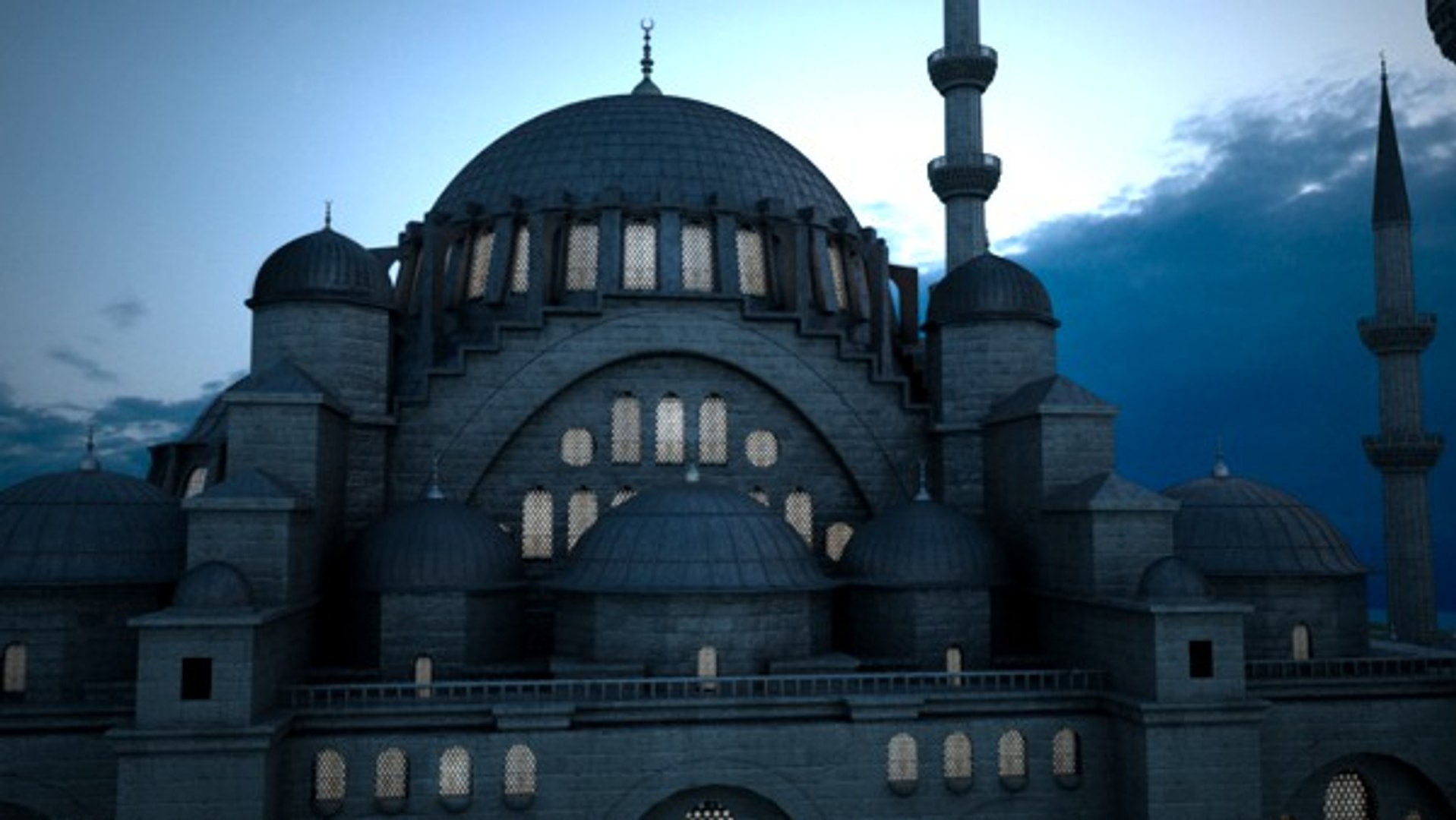 Suleymaniye Mosque 3d Model