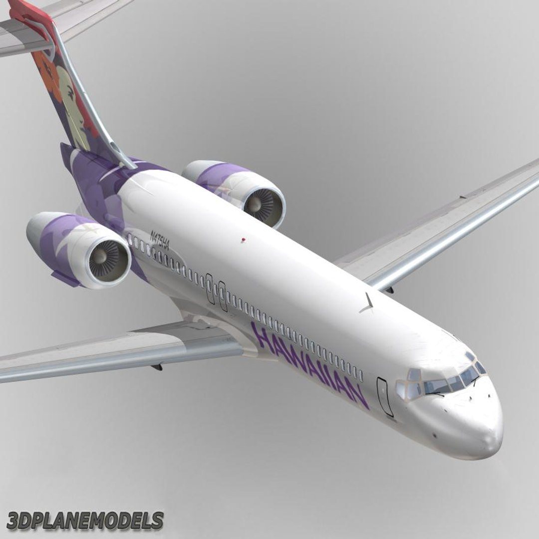 B717-200 Airliner Hawaiian 3d Max