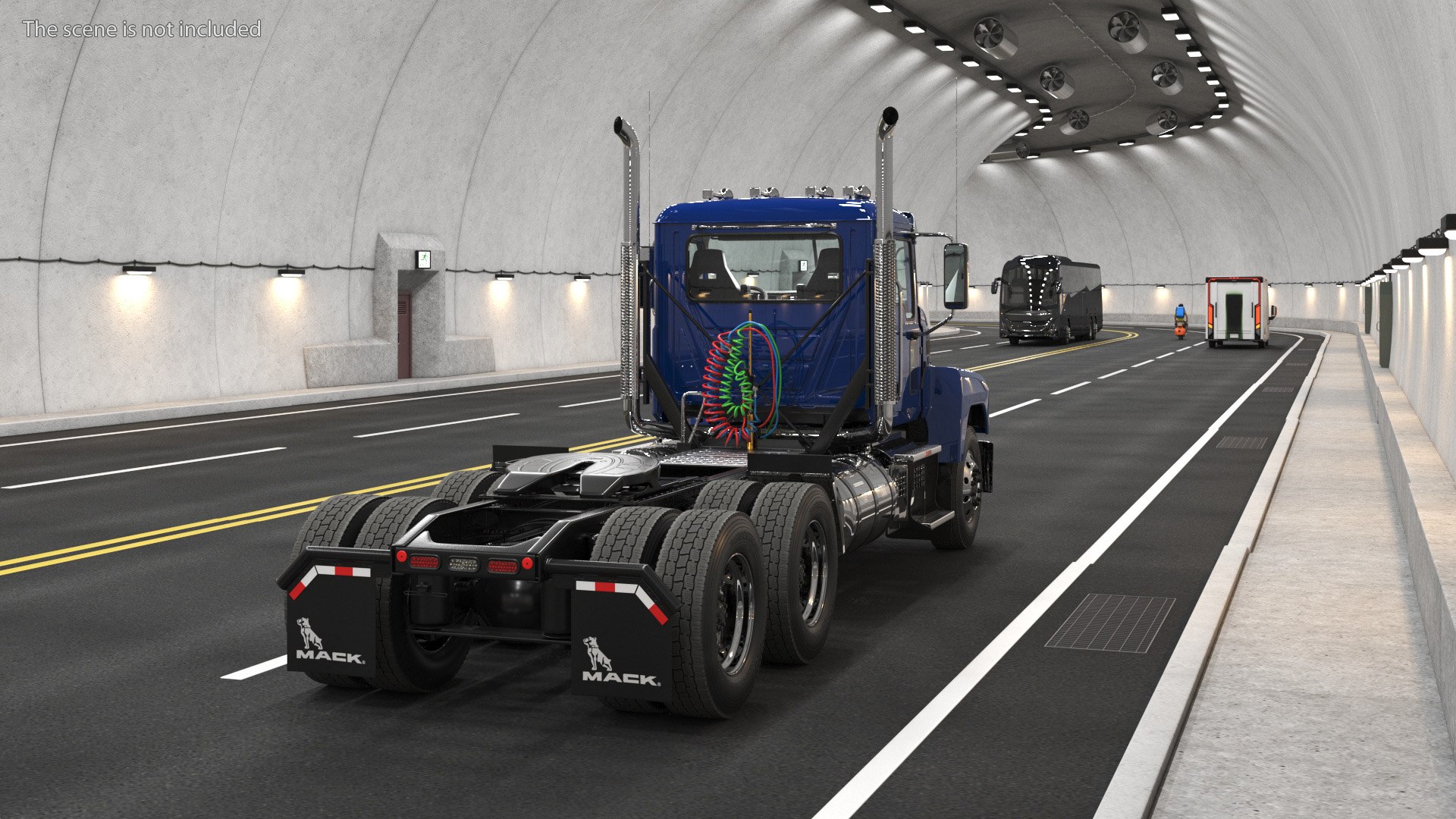 Mack Medium Duty Truck Blue 3D Model - TurboSquid 2343075