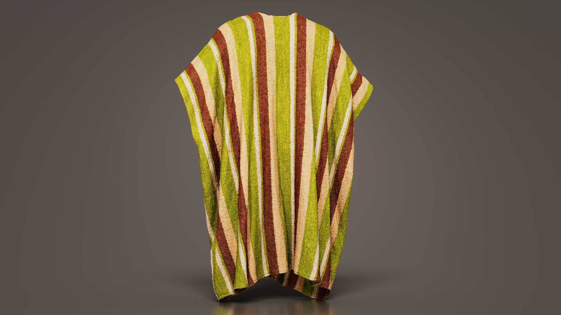 3D Striped Poncho Remastered Model - TurboSquid 2359907