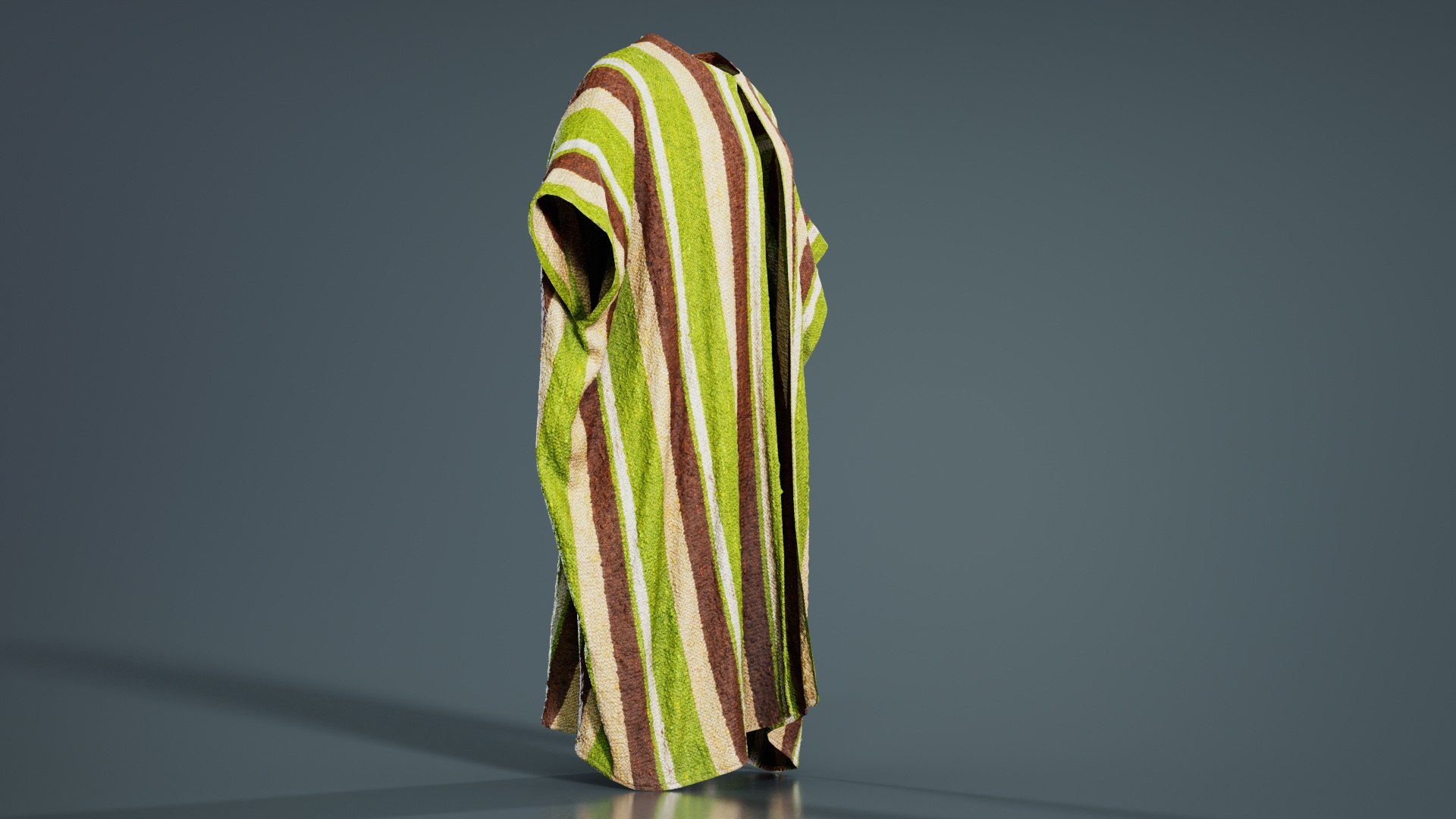 3D Striped Poncho Remastered Model - TurboSquid 2359907