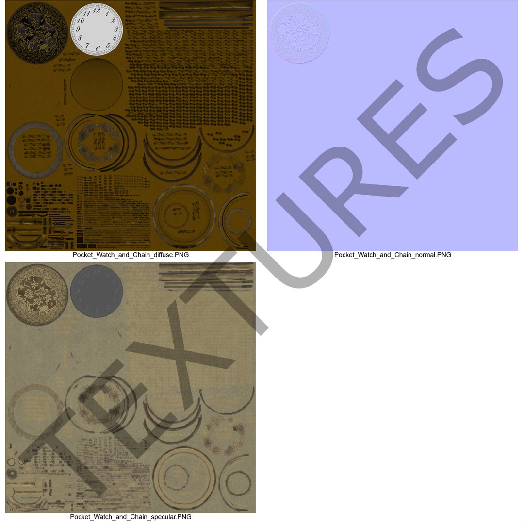 3d pocket watch model