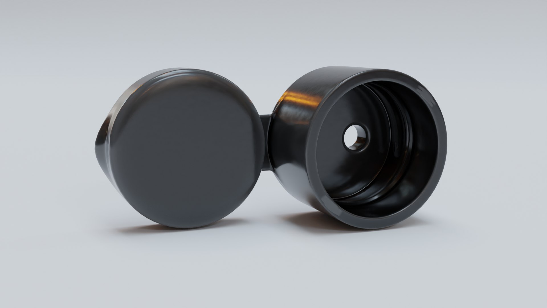 Black Plastic Flip Cap 3D Model - TurboSquid 2128139