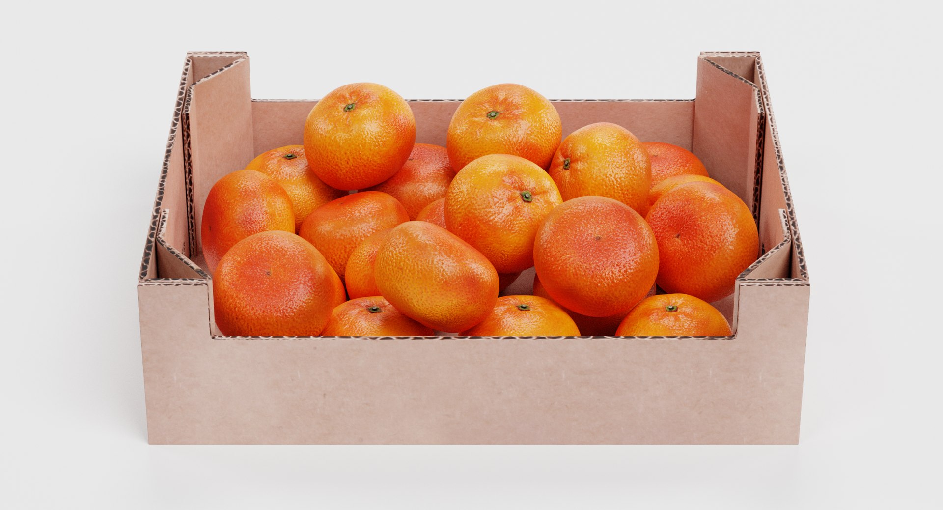 3D Model Tangerines Box - TurboSquid 1405449