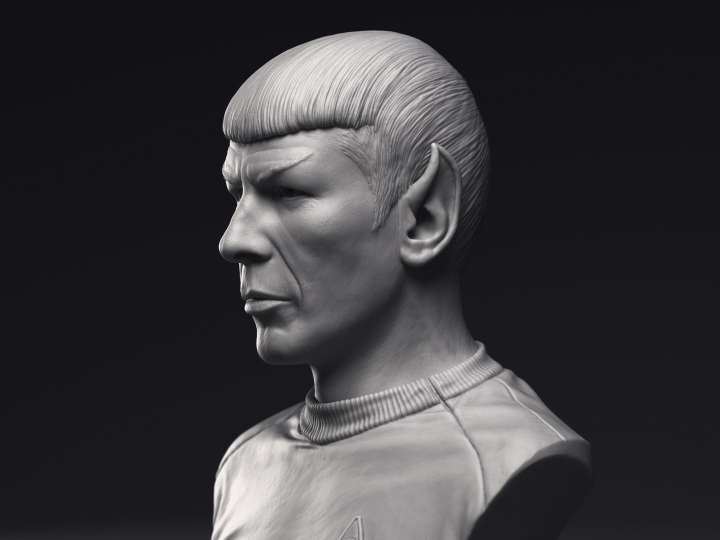 3D Leonard Nimoy As Mr Spock Bust Model - TurboSquid 1872028