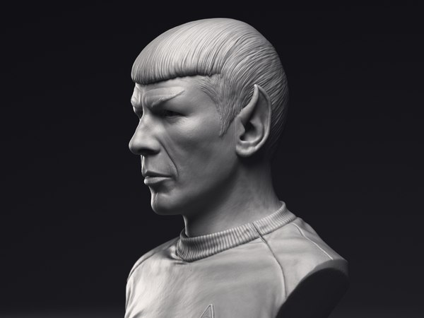 Leonard Nimoy como Mr Spock Bust Modelo 3D - TurboSquid 1872028