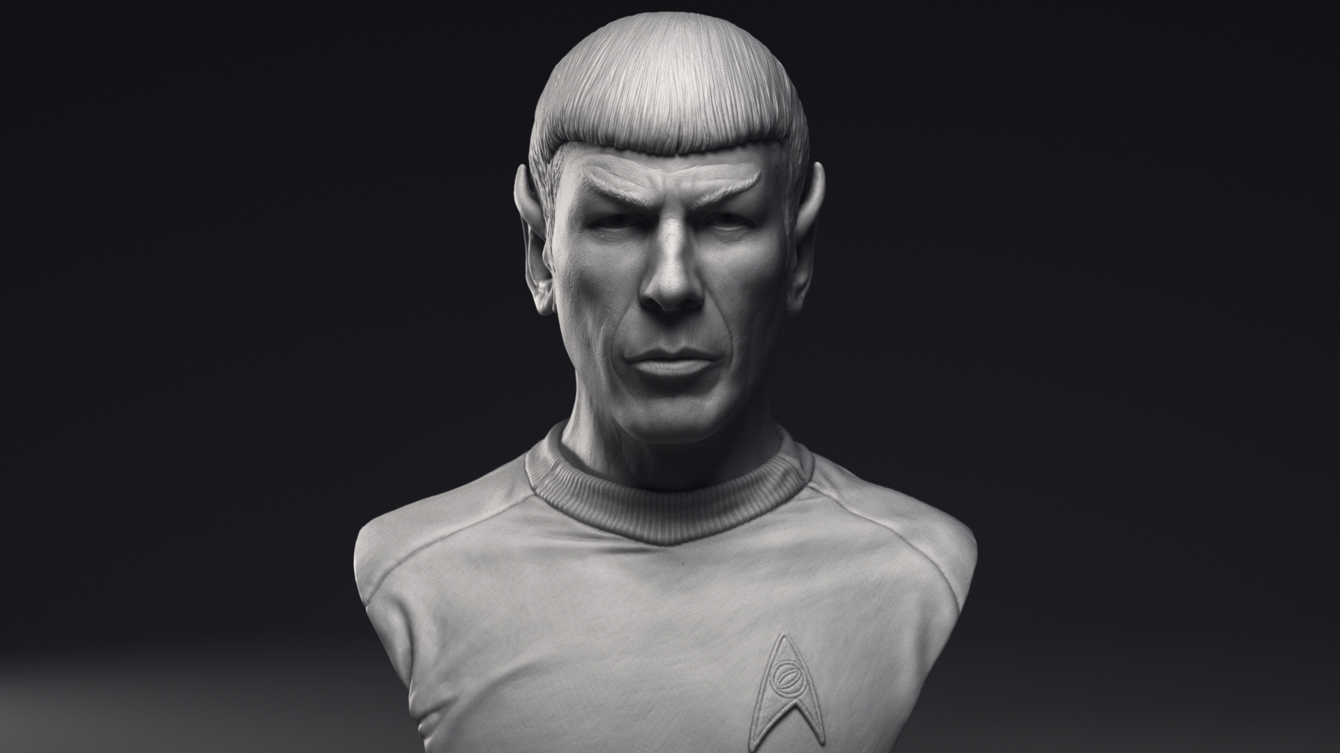 3D Leonard Nimoy As Mr Spock Bust Model - TurboSquid 1872028