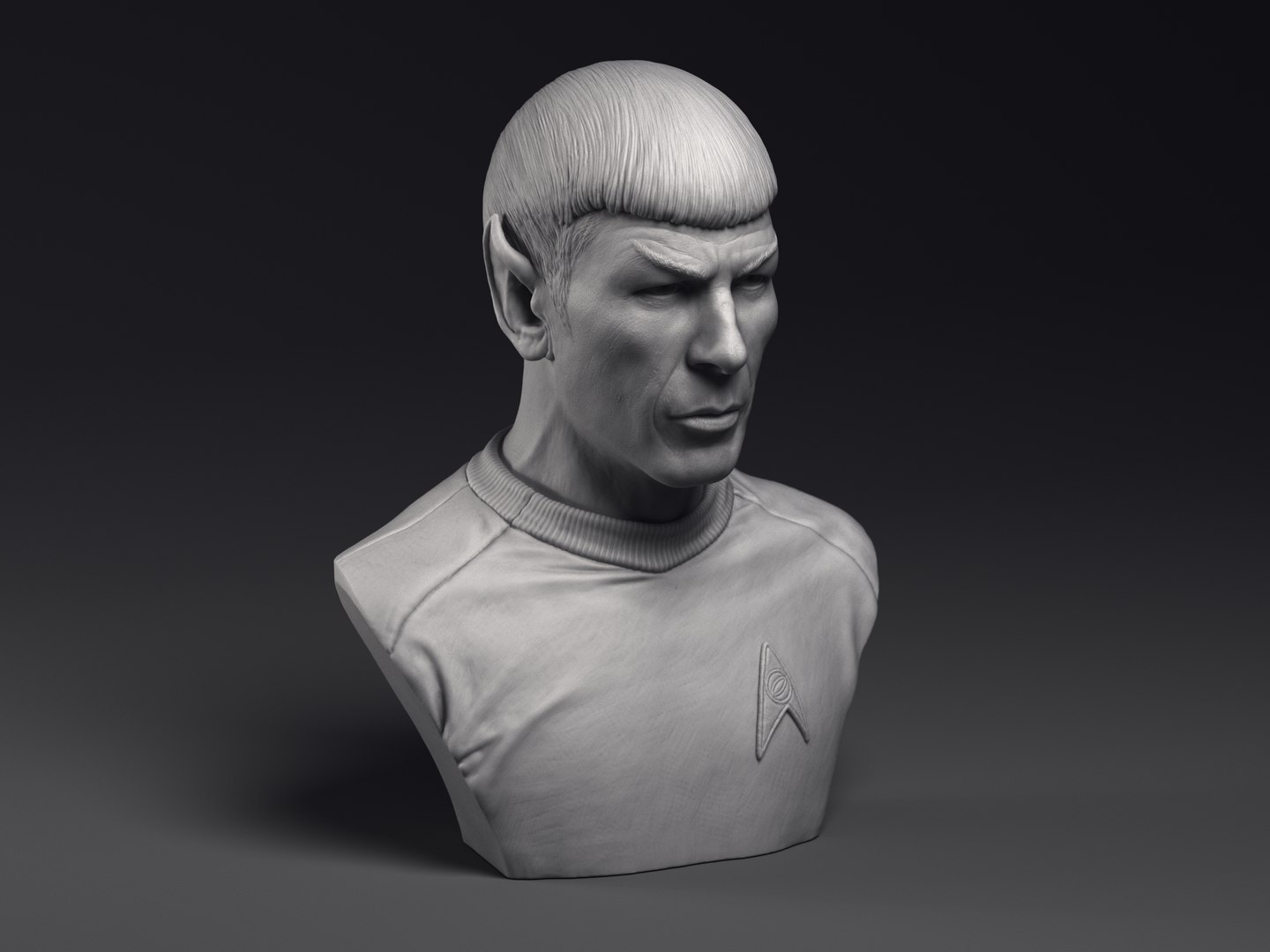3D Leonard Nimoy As Mr Spock Bust Model - TurboSquid 1872028