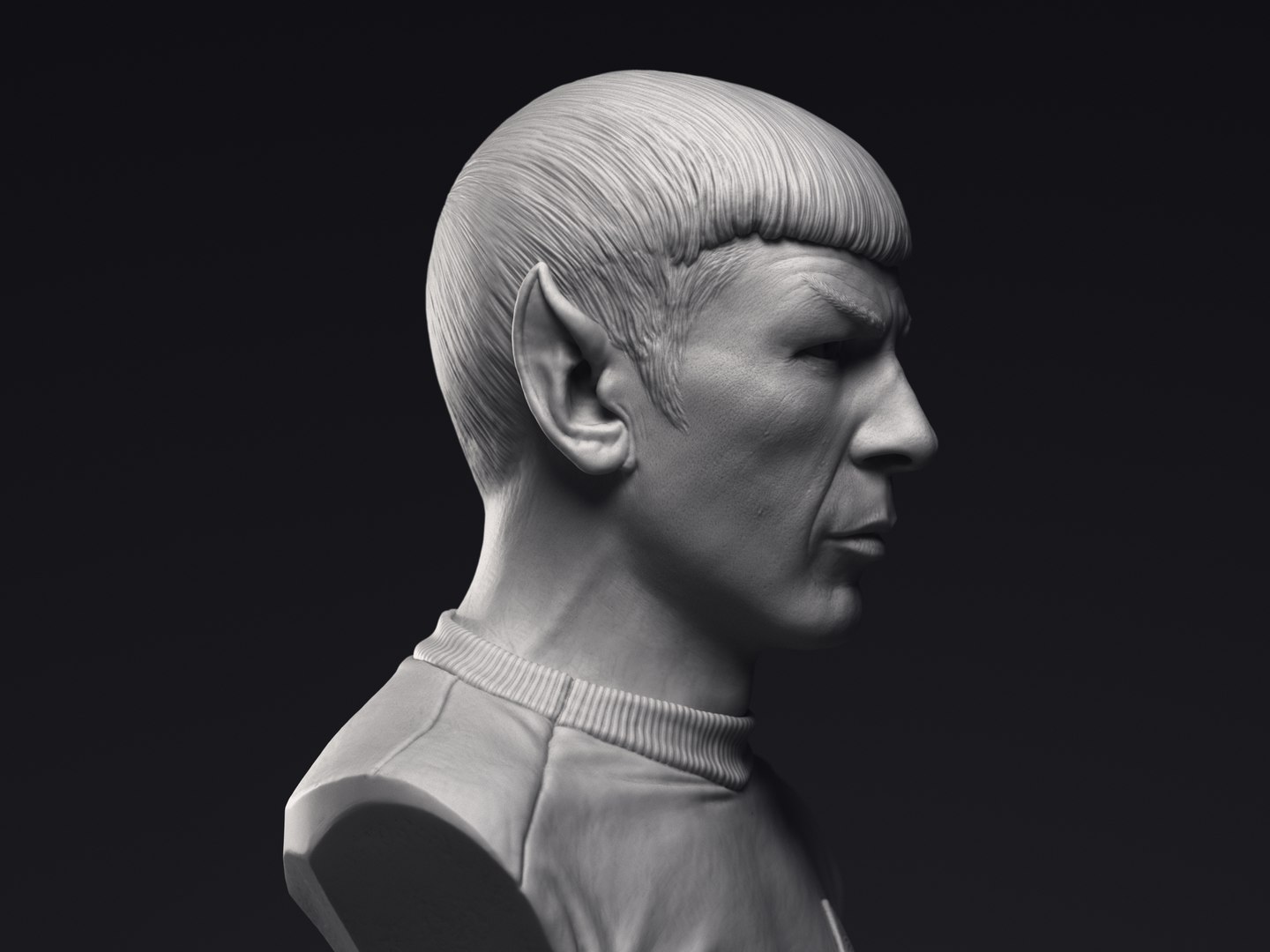 3D Leonard Nimoy As Mr Spock Bust Model - TurboSquid 1872028
