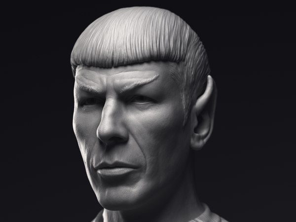 Leonard Nimoy como Mr Spock Bust Modelo 3D - TurboSquid 1872028