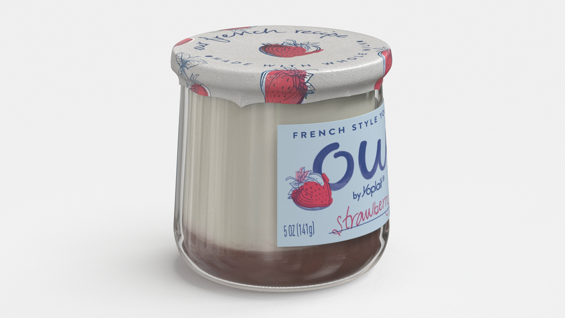 3D French Style Oui Yogurt Container Full - TurboSquid 2277716