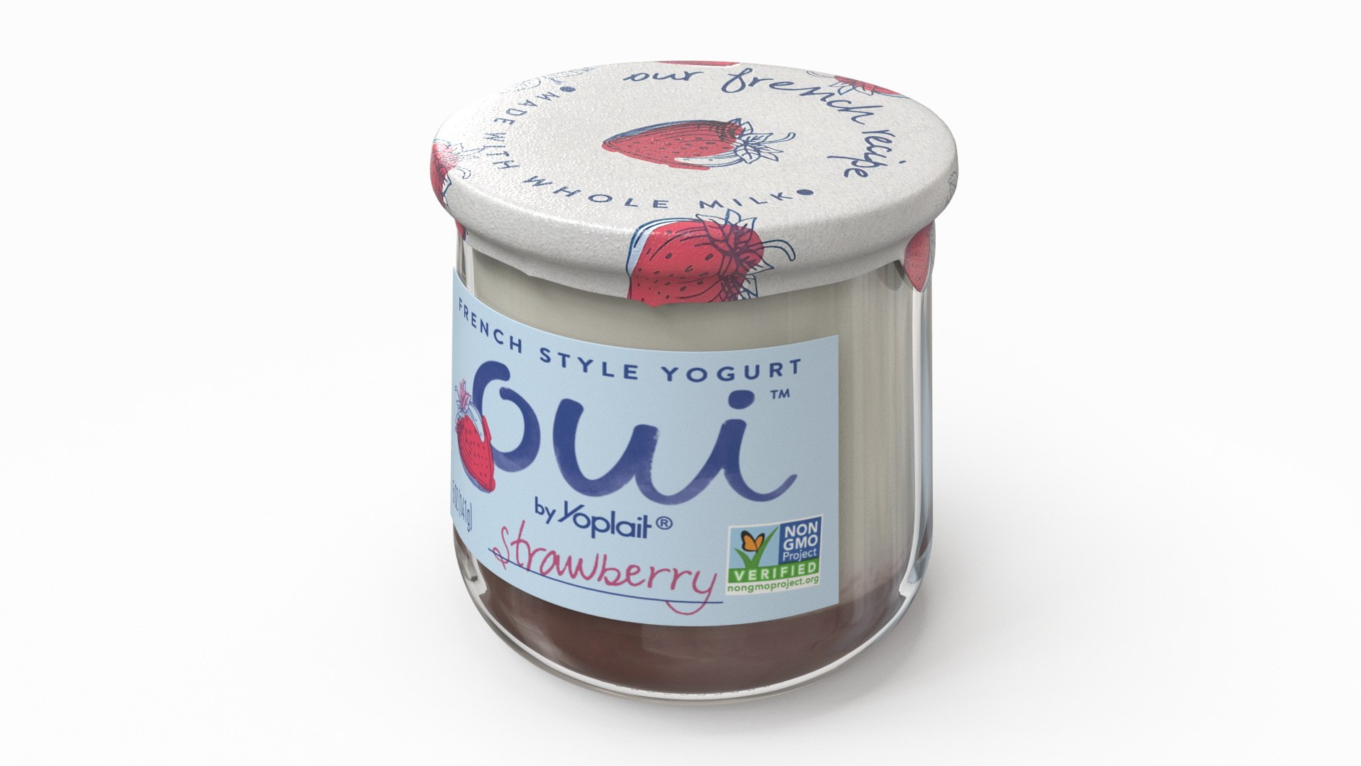 3D French Style Oui Yogurt Container Full - TurboSquid 2277716