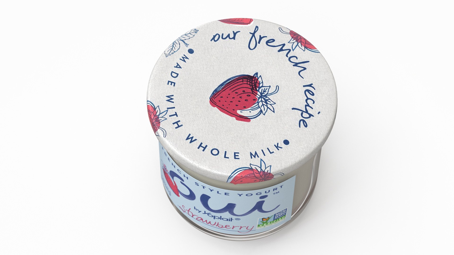 3D French Style Oui Yogurt Container Full - TurboSquid 2277716