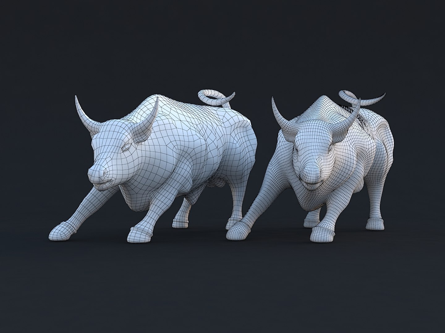 3d bull statue model