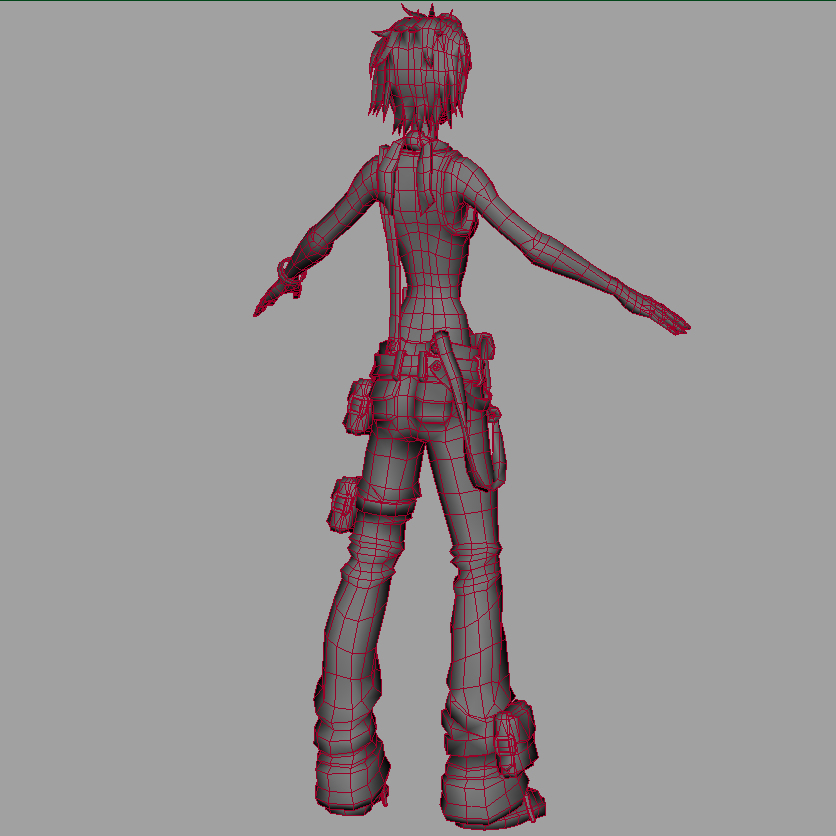 3d model mechanic girl