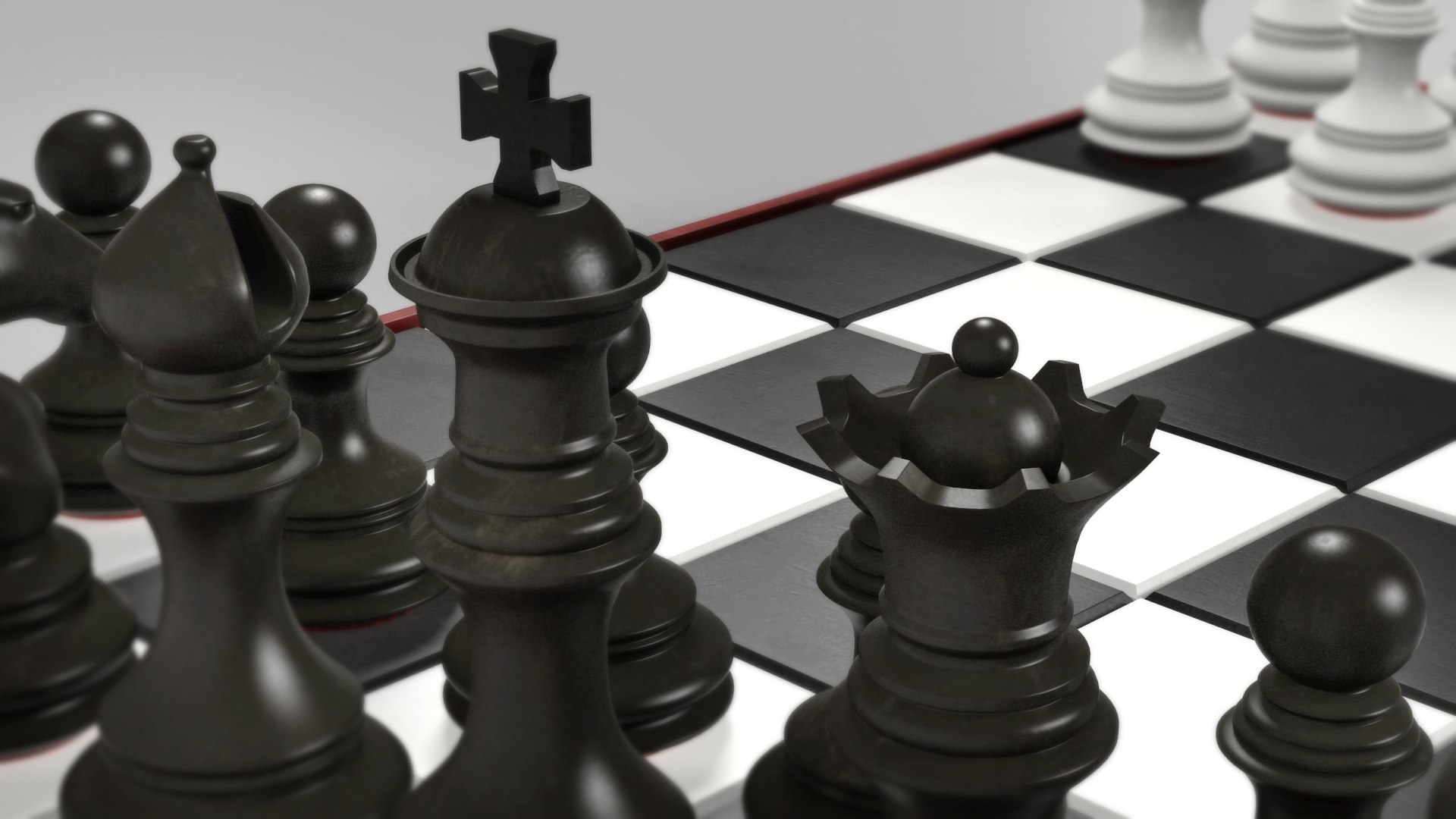 3D realistic plastic chess set model - TurboSquid 1605812