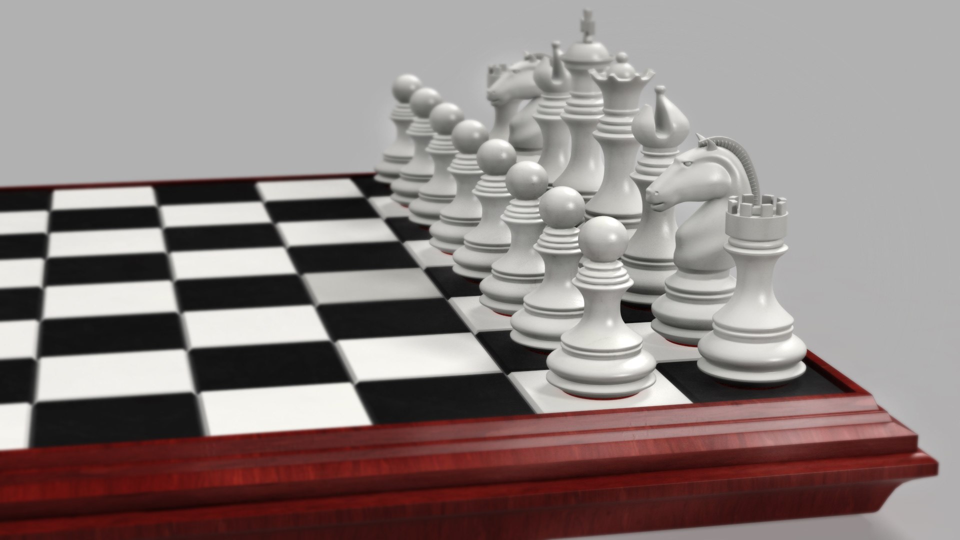3D realistic plastic chess set model - TurboSquid 1605812