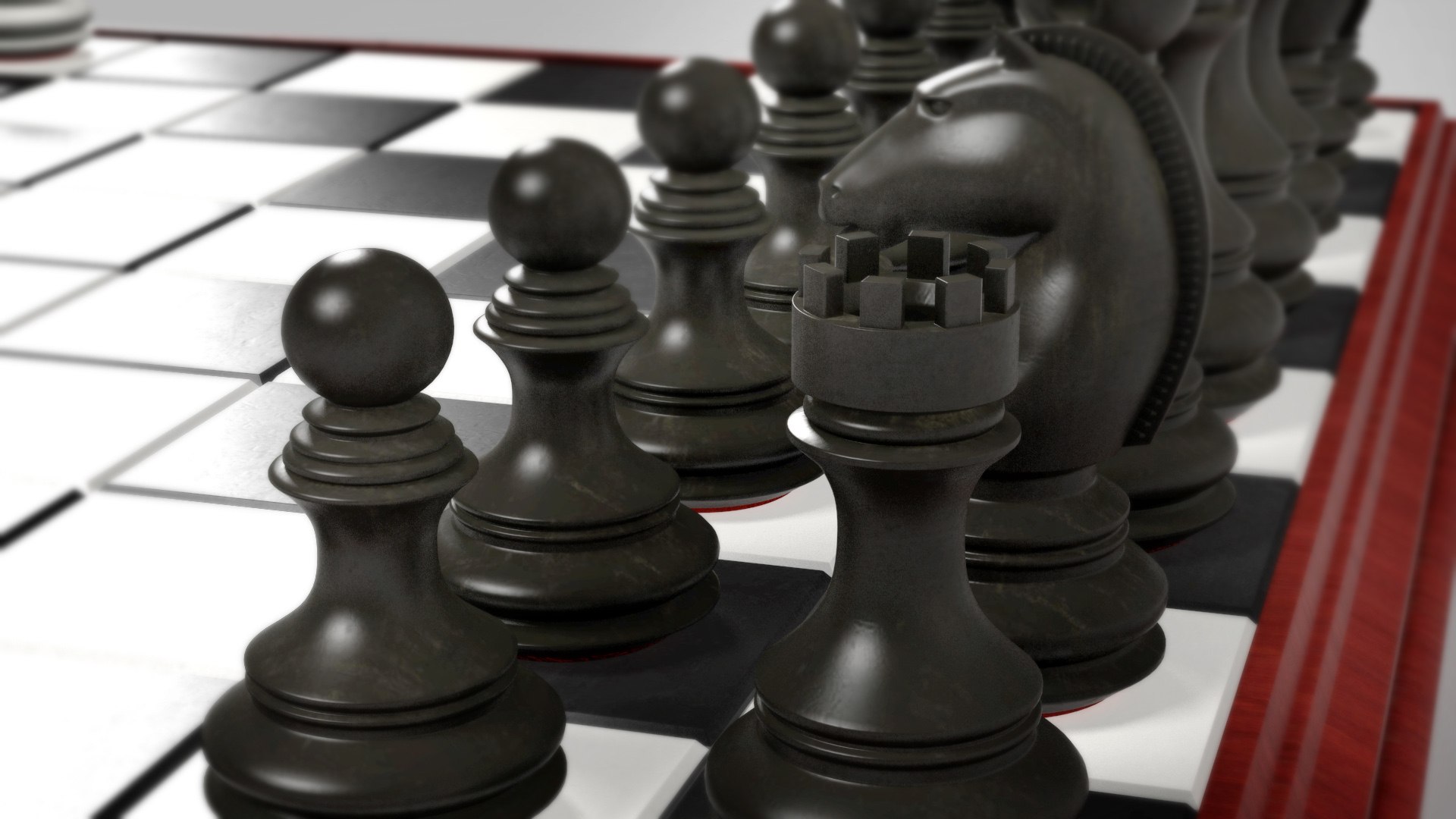 3D realistic plastic chess set model - TurboSquid 1605812