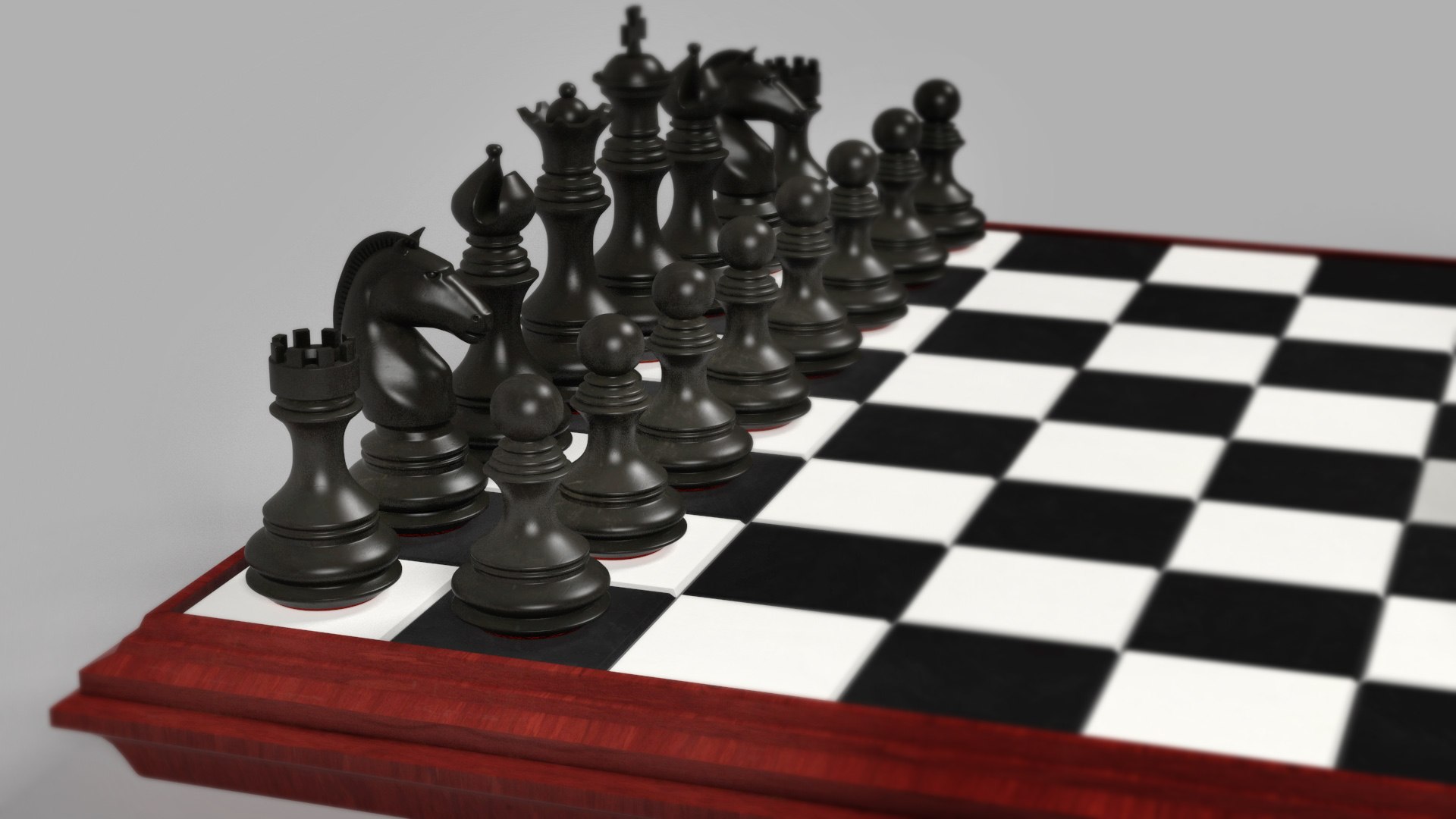3D realistic plastic chess set model - TurboSquid 1605812