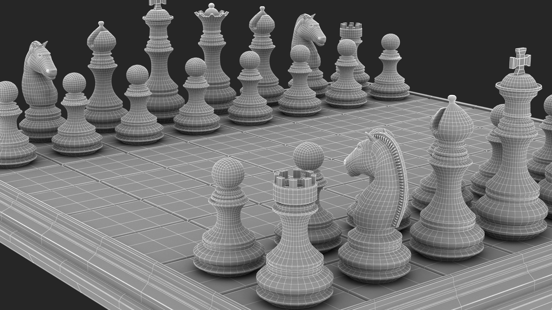 3D realistic plastic chess set model - TurboSquid 1605812