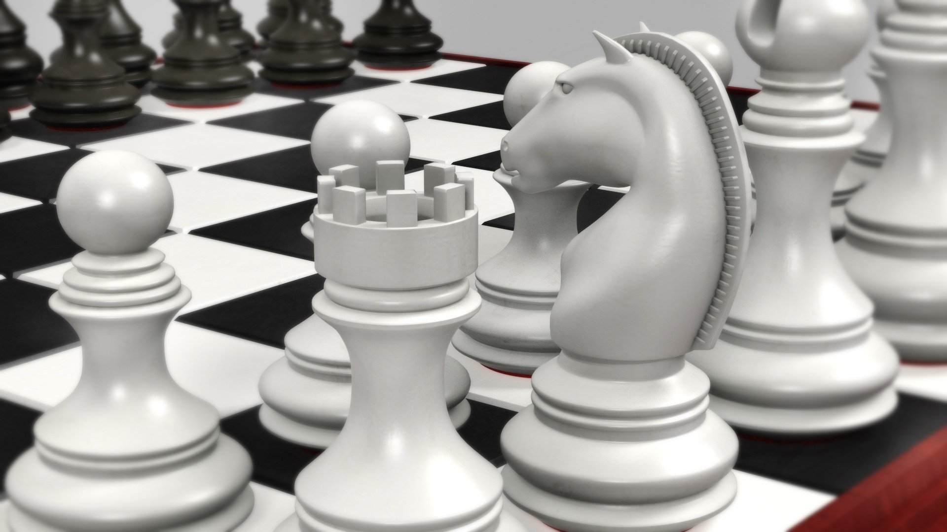 3D realistic plastic chess set model - TurboSquid 1605812