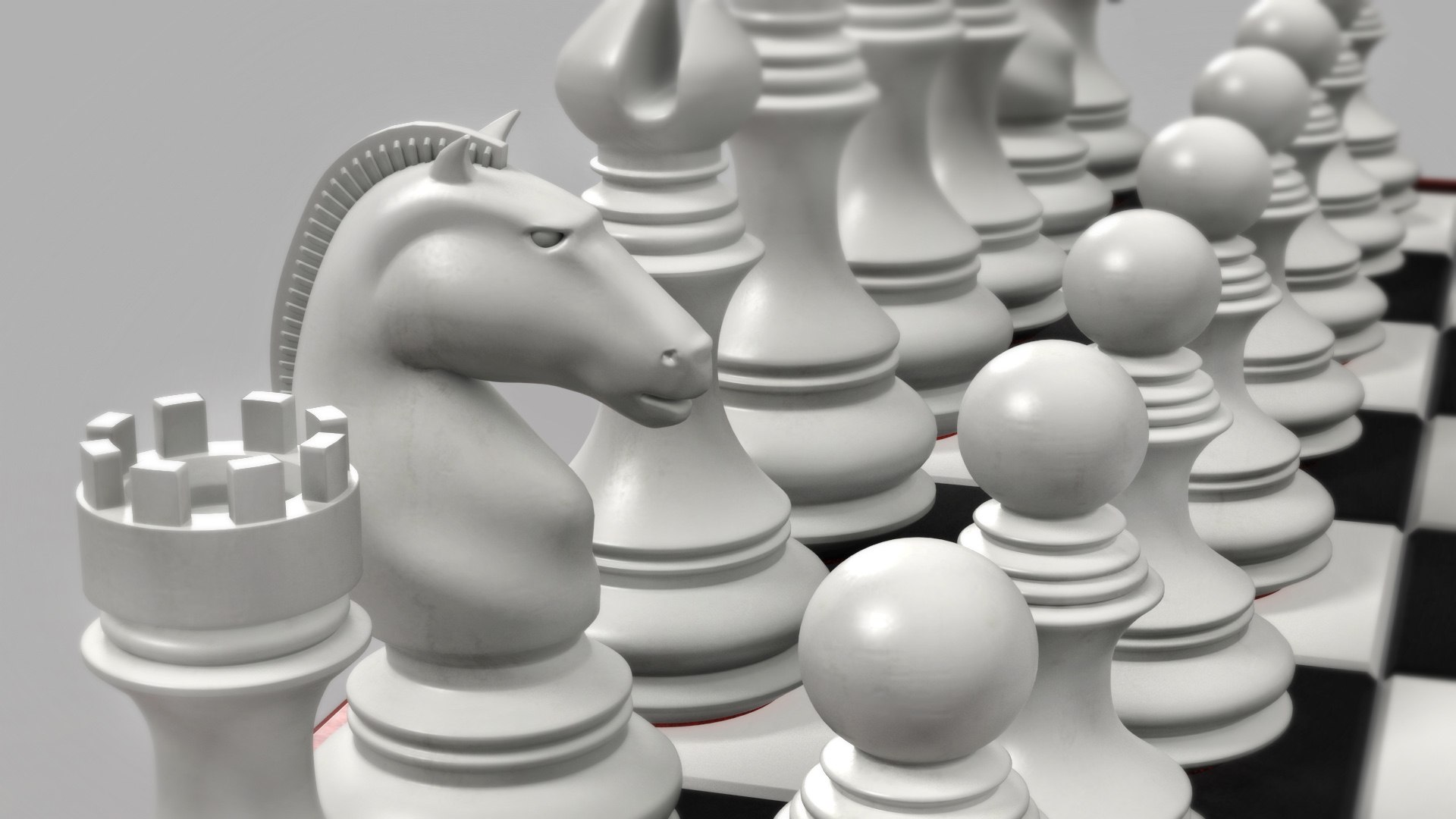 3D realistic plastic chess set model - TurboSquid 1605812