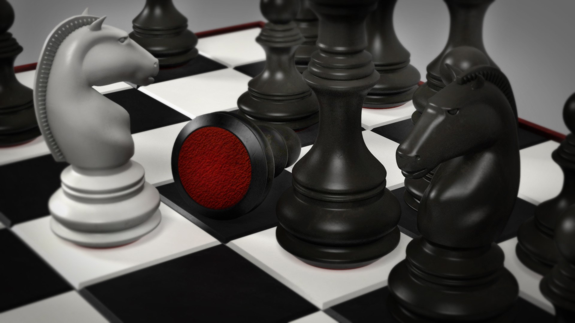 3D realistic plastic chess set model - TurboSquid 1605812